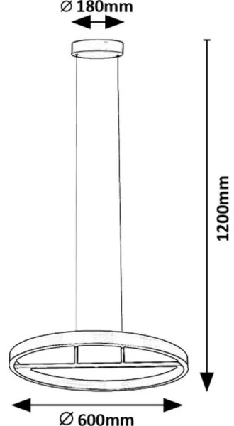 Rabalux 72221 - LED Lustr na lanku THRIC LED/42W/230V zlatá
