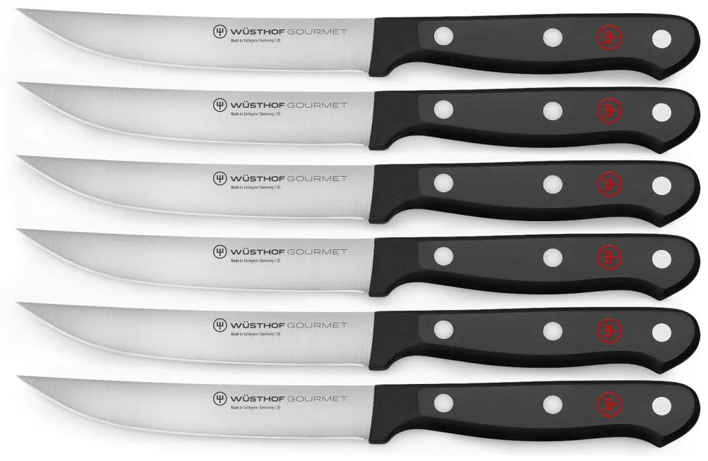 Wüsthof Wüsthof - Sada kuchyňských nožů na steak GOURMET 6 ks černá GG303