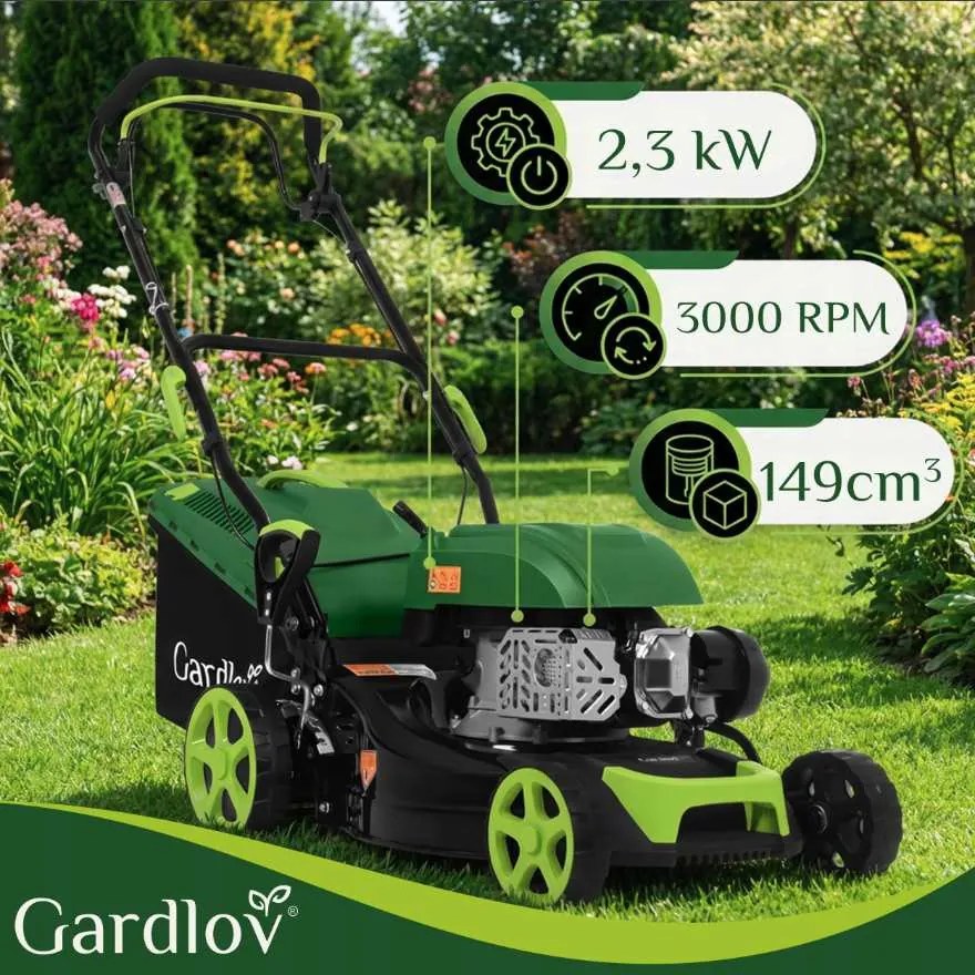 Benzínová sekačka na trávu s pohonem GARDLOV DriveX - 149 cm³, koš 50 l
