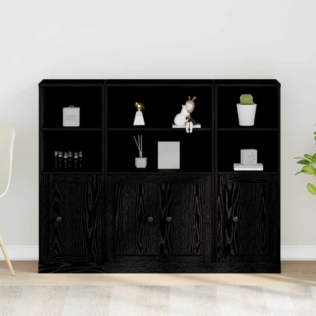 Vysoký bufet Černý dub 132 x 35,5 x 103,5 cm Kompozitní dřevo 3333077