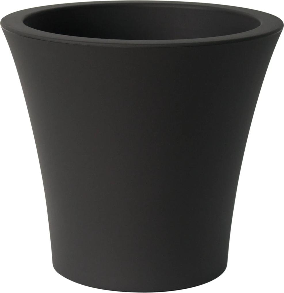 PLUST - Designový květináč OPUS, Ø 57 x 53 cm - černý