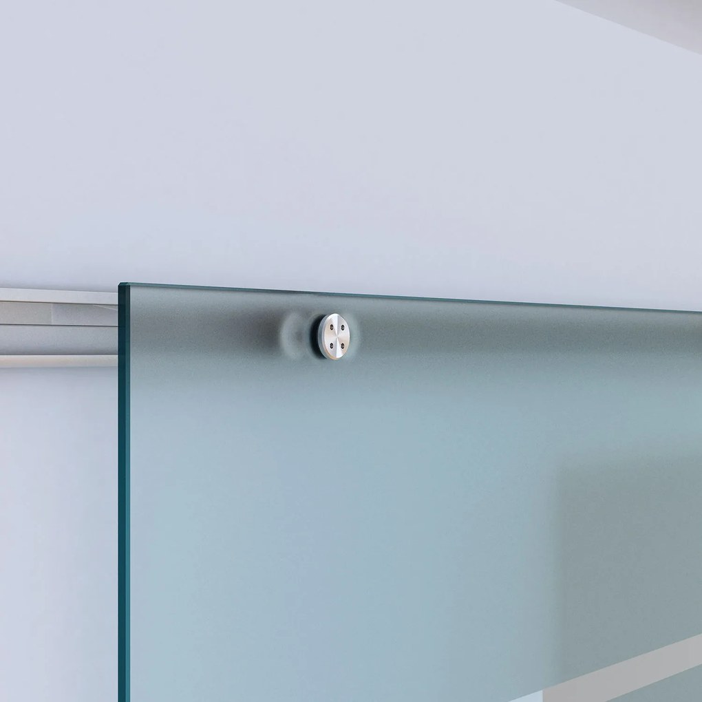 HOMCOM Skleněné posuvné dveře Skleněné dveře Pokojové dveře částečně satinované 775 / 900 / 1025 x 2050 mm
