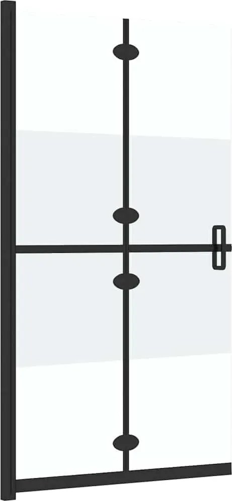 Skládací sprchová zástěna napůl mléčné ESG sklo 120 x 190 cm 151191