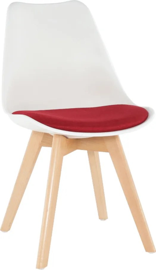 Tempo Kondela Židle, bílá / červená, DAMARA