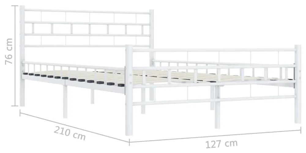 Petromila Rám postele bílý kovový 120 x 200 cm