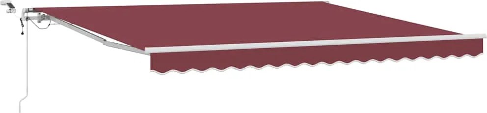 Automatická zatahovací markýza s LED burgundská 400 x 300 cm 3214975