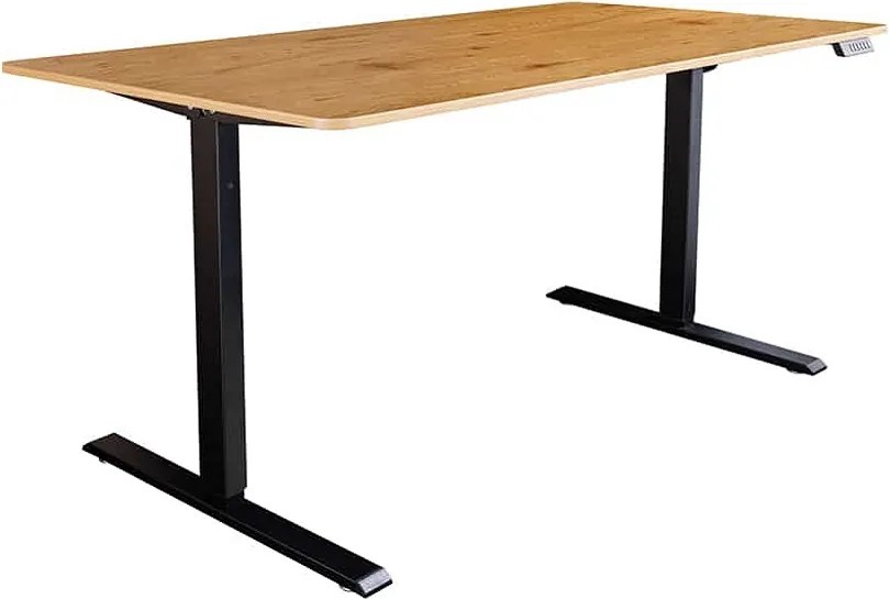 Výškově nastavitelný psací stůl Jayden 120 cm přírodní dub