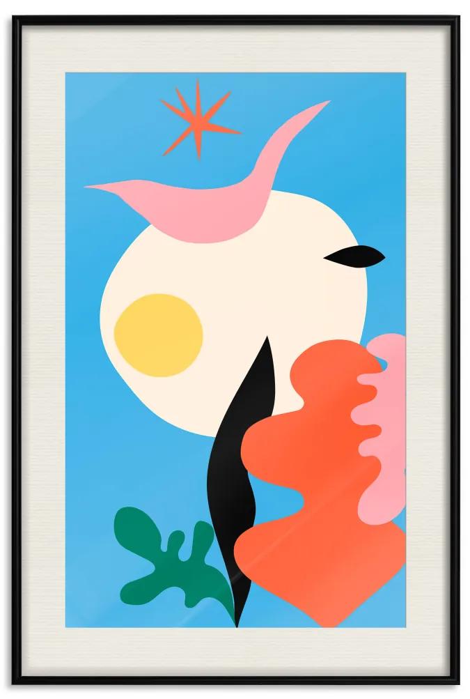 Plakát Vyjádření barevných kapalin - abstraktní kompozice výrazných barev