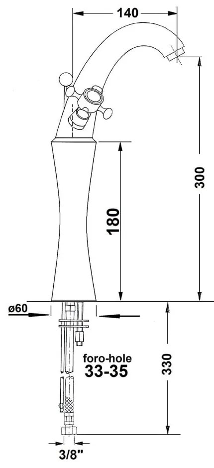 Růžová stojánková umyvadlová baterie Antea – Sapho