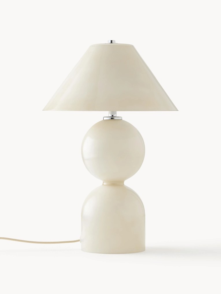 Stolní lampa se skleněným podstavou a nastavitelným stínidlem Danielle