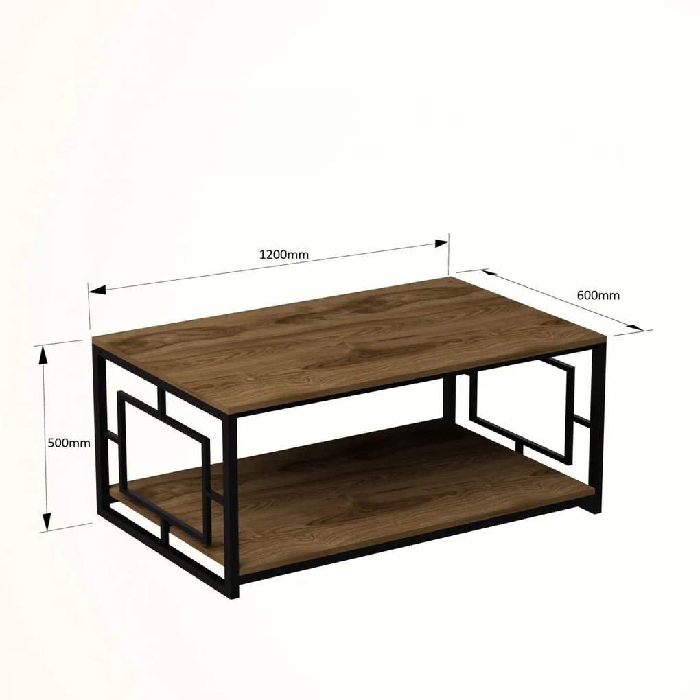 Konferenční stolek Kelvin 120 cm hnědý