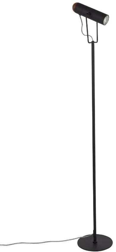 OnaDnes -20% Černá kovová stojací lampa ZUIVER MARLON 136 cm
