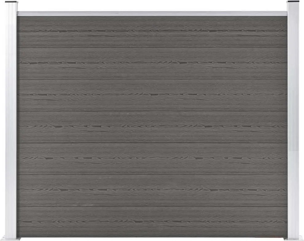 Plotový dílec WPC 180 x 146 cm šedý 148982