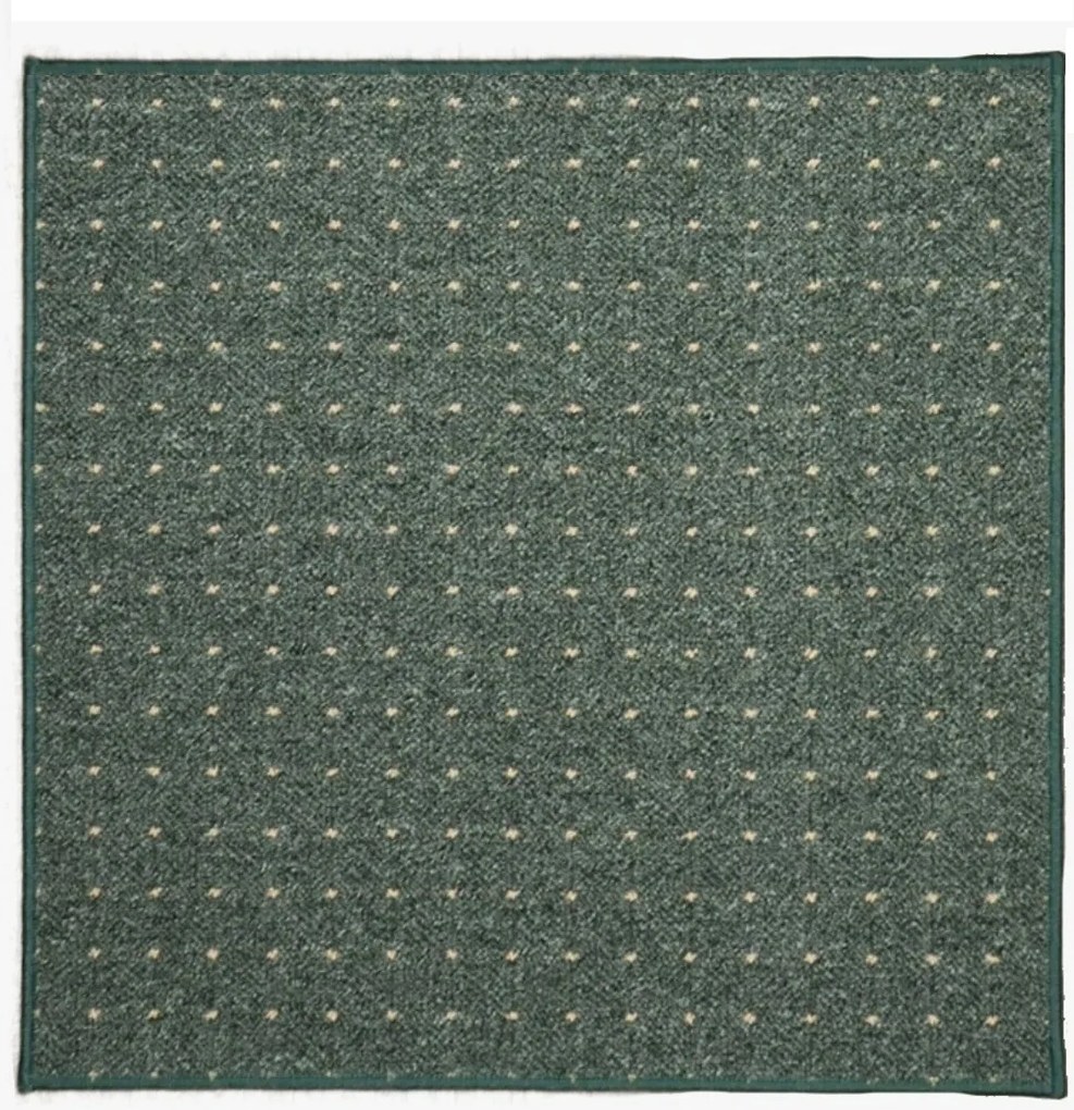 Condor Carpets, Kusový koberec Udinese zelený čtverec, 400x400, zelená, chodba / předsíň