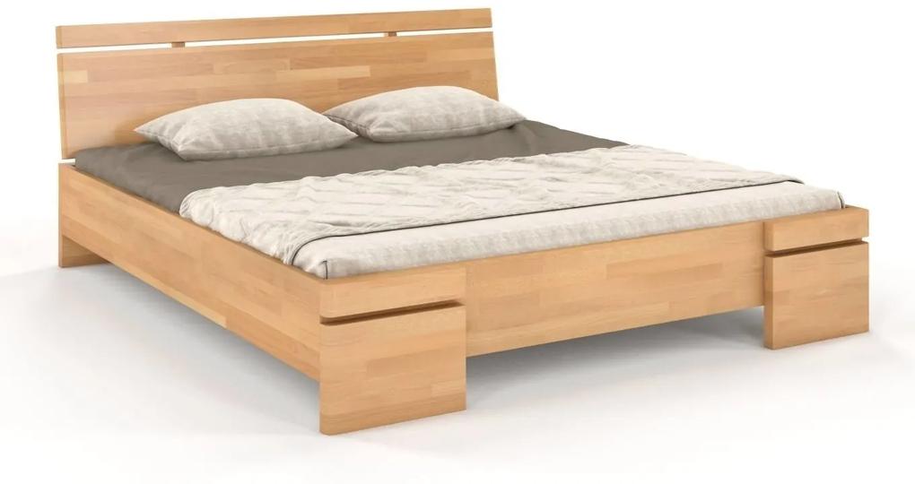 Buková postel Sparta - zvýšená   , Buk přírodní, 120x200 cm