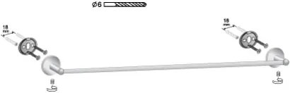BISK Erga FOR YOU, držák na ručníky 60 cm, chromová, ERG-01180