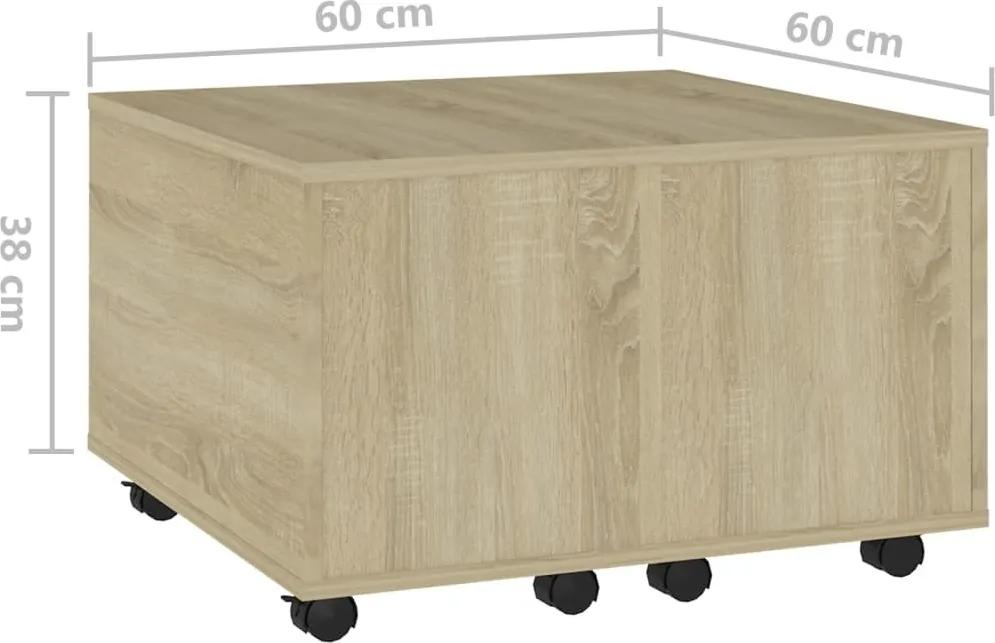 vidaXL Konferenční stolek 60 x 60 x 38 cm dřevotříska [806861] Barva: Černá