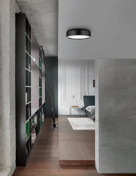 Moderní stropní svítidlo Perleto černé