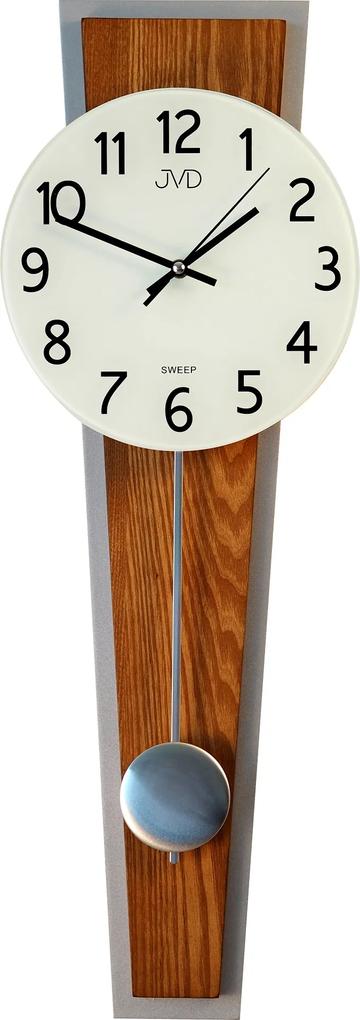 Netikající dřevěné kyvadlové hodiny JVD NS17020/11 s tichým chodem
