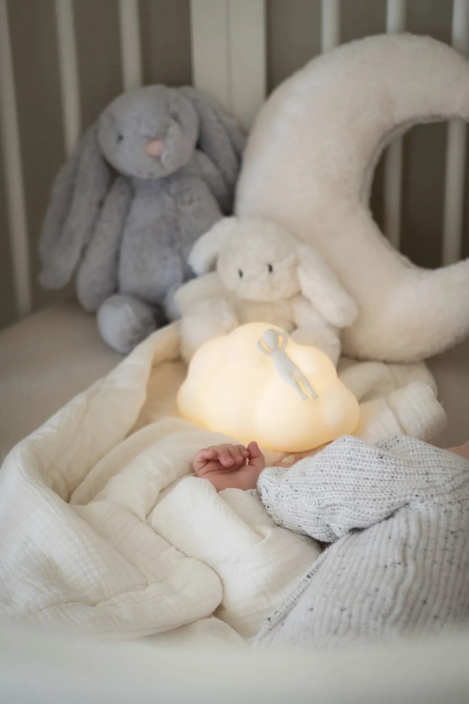 Cam Cam ApS Noční lampička s barevným světlem Cloud Off-White, bílá barva, plast