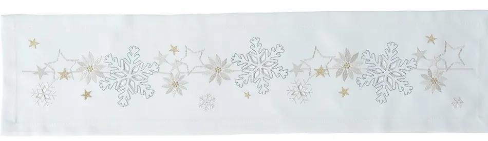 Sander Ubrus Christmas flake krémová 85 x 85 cm
