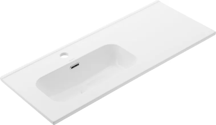 UPTrend Obdélníkové keramické umyvadlo do nábytku/zápustné do desky CHARO 90L TR411-900L, bílá lesk