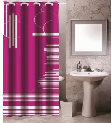 Sprchový závěs - 180x200 cm - polyester - pink graphic