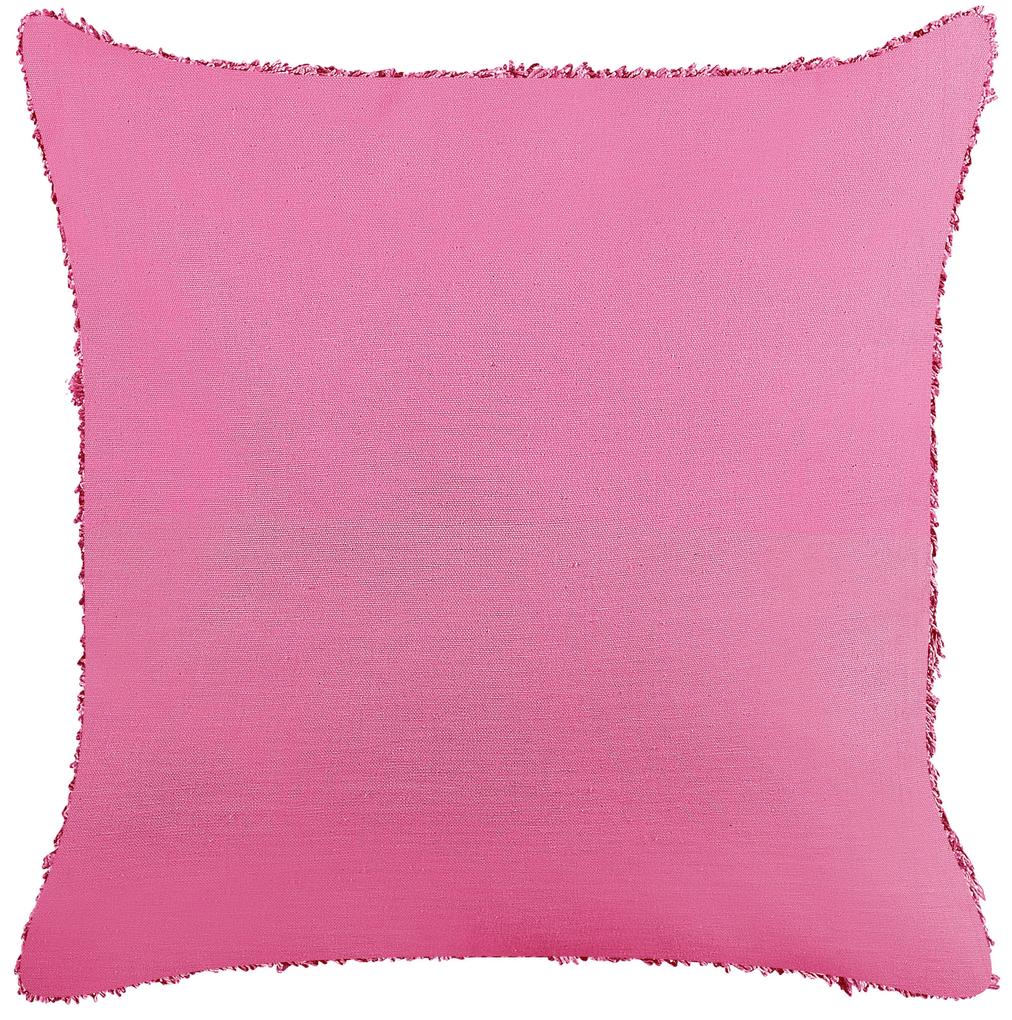 Bavlněný polštář 45 x 45 cm růžový RHOEO Beliani