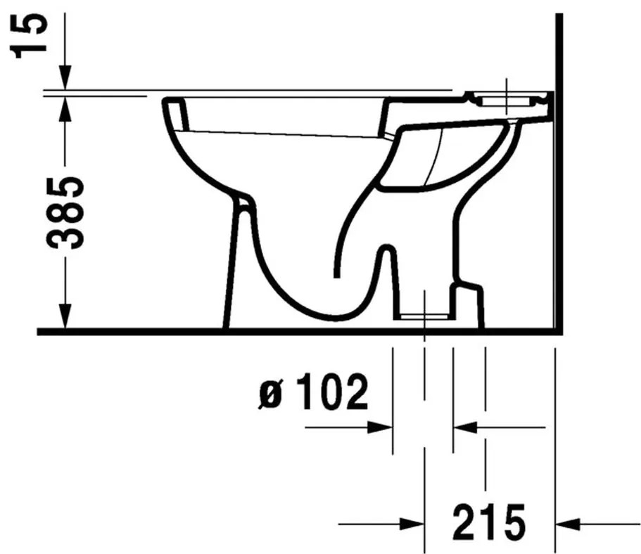 Duravit D-Code - WC kombi mísa, spodní odpad 21110100002