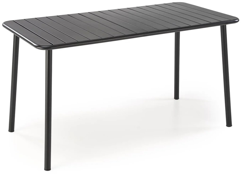 Kovový zahradní stůl Bosco 140 cm černý