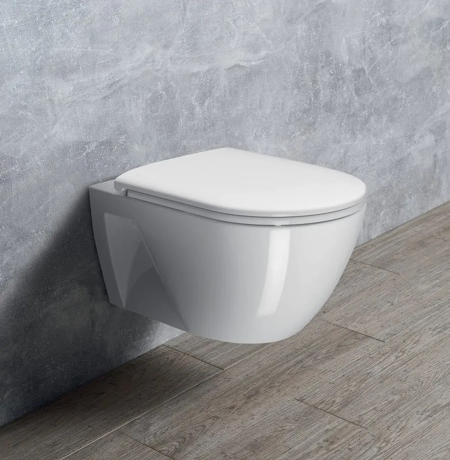 GSI GSI, PURA ECO závisná WC mísa, Swirlflush, 55x36 cm, bílá ExtraGlaze, 880711