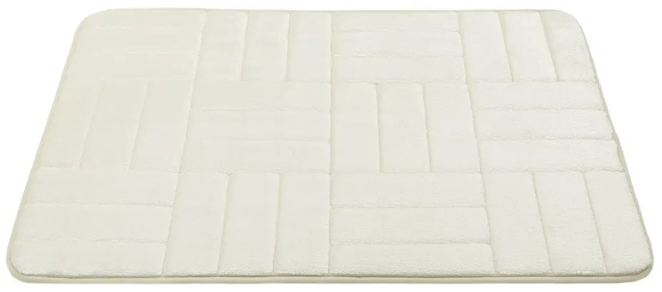 BO-MA, Protiskluzová koupelnová předložka 3D 667 cream, 40x50, bílá, koupelna