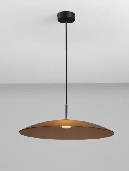 LED černo-moce hnědý moderní lustr Polifemo