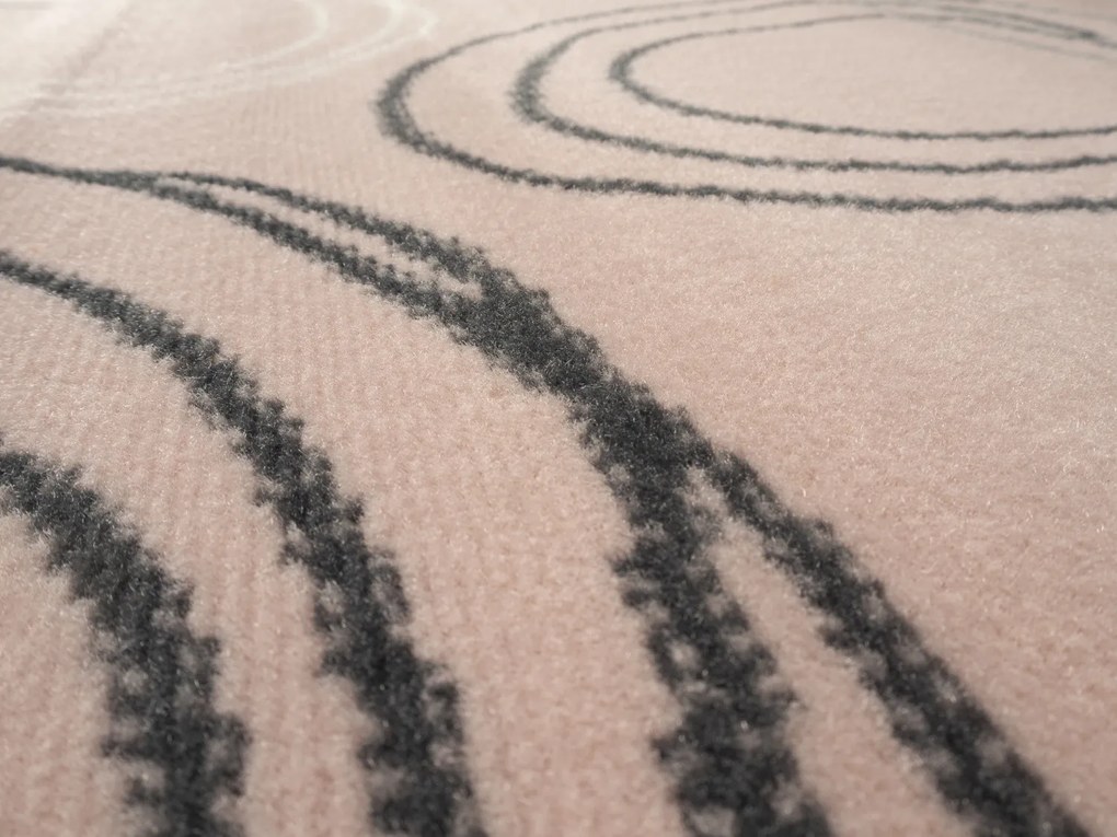 Alfa Carpets  Kusový koberec Kruhy powder pink - 190x280 cm