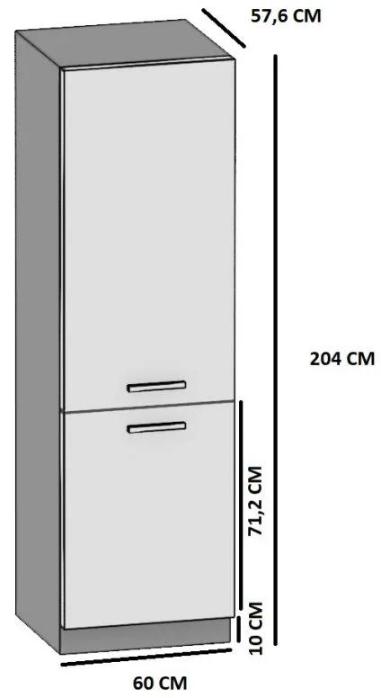 kuchyně BELINI - skříňka vysoká na lednici - SSL/60 - matné dvířka
