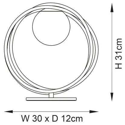 Endon 92491 - Stolní lampa EMILIO 1xG9/3W/230V zlatá/bílá