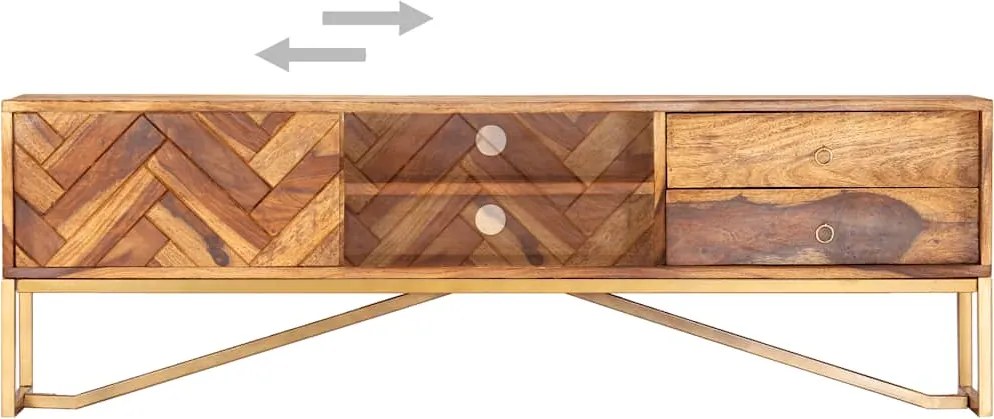 TV stolek 140 x 30 x 45 cm masivní akáciové dřevo 247998