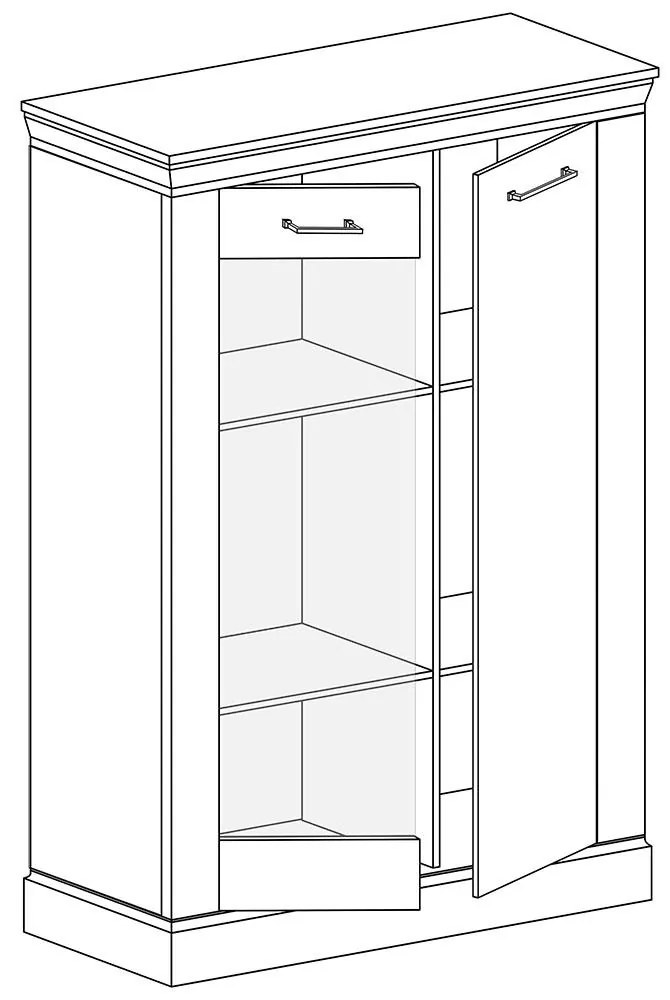 Obývací stěna Antica K | sestava B | 4 díly | kraft zlatý