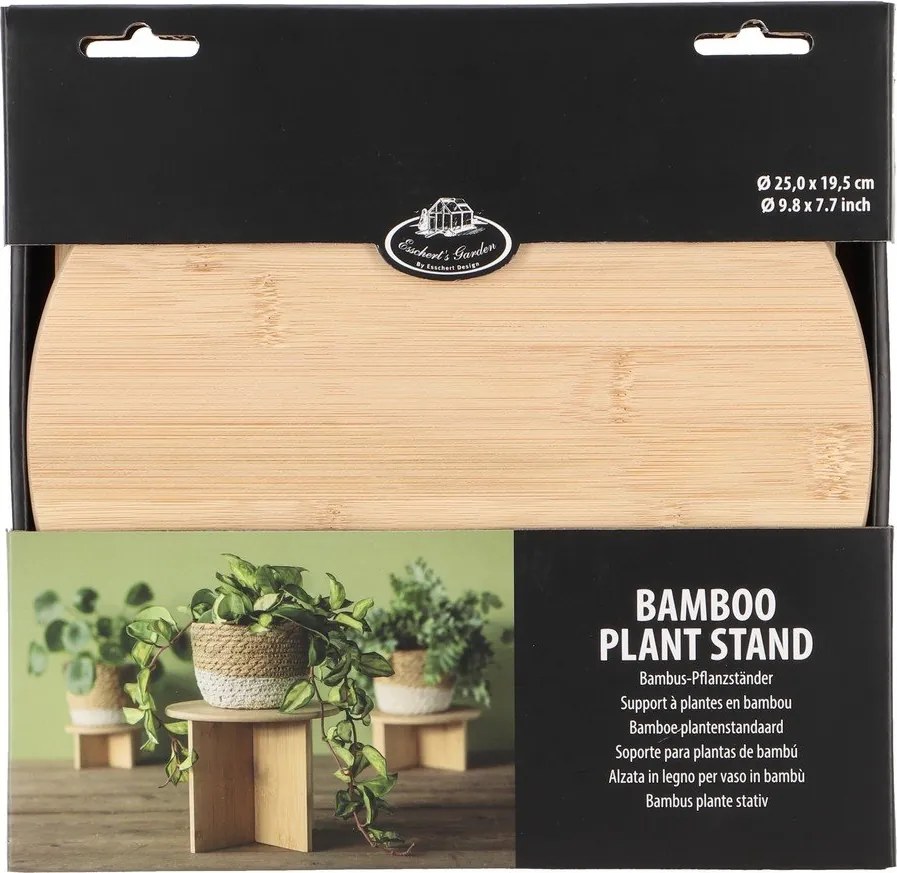 Bambusový stojan na květiny ø 25 cm (výška 19,5 cm) – Esschert Design