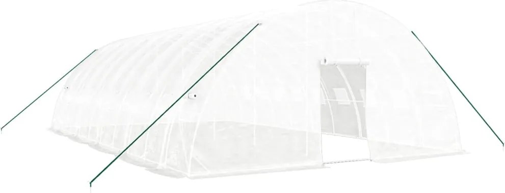 Skleník s ocelovým rámem bílý 60 m² 10 x 6 x 2,85 m 3188119