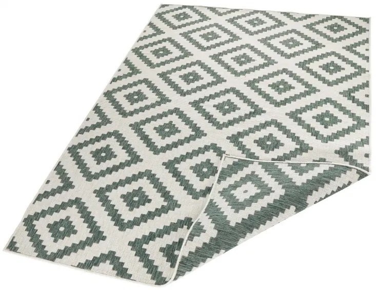 Hanse Home, Kusový koberec Twin-Wendeteppiche 103131 grün creme – na ven i na doma, 200x290, zelená, chodba / předsíň
