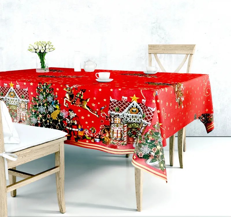 Ubrus PVC D-23B - vánoční - Role 140cm x 20m