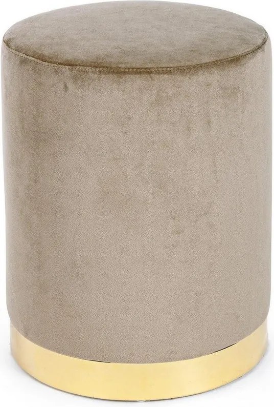 Taupe sametový taburet Lucilla – Yes Everyday