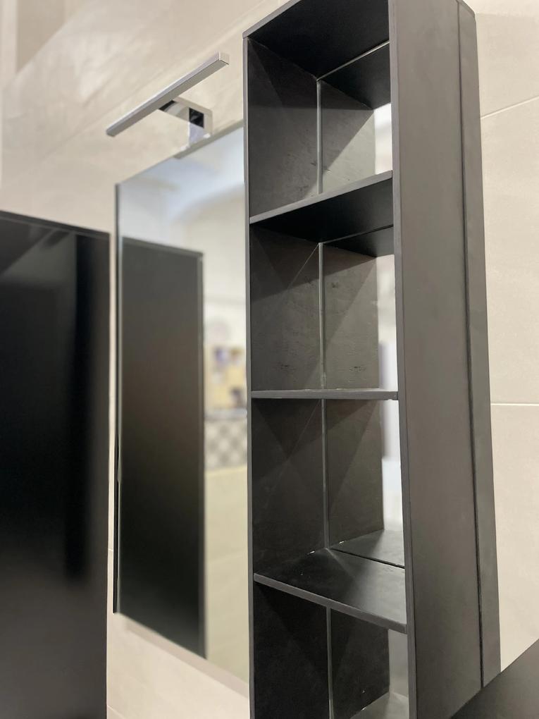 Kingsbath Manhy Black 60 koupelnové zrcadlo s LED podsvícením