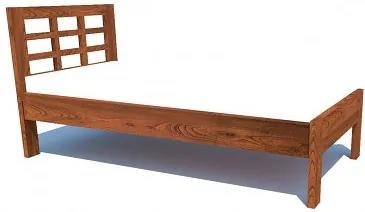 Postel Postelia GEONE Buk 100x200 - Dřevěné jednolůžko z bukového masivu