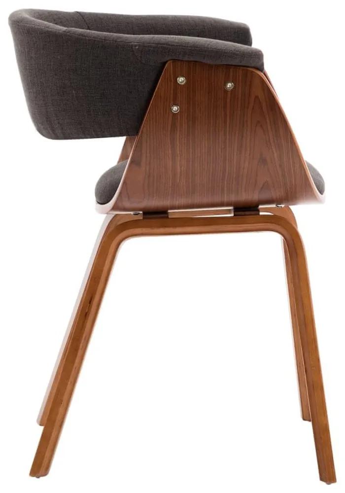 Petromila Jídelní židle 4 ks šedé ohýbané dřevo a textil