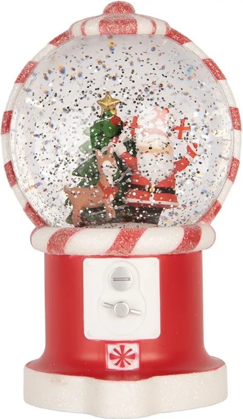 Kouzelná vánoční dekorace Santa – hrací skříňka s LED - 12*11*20 cm / 3*AA/ USB