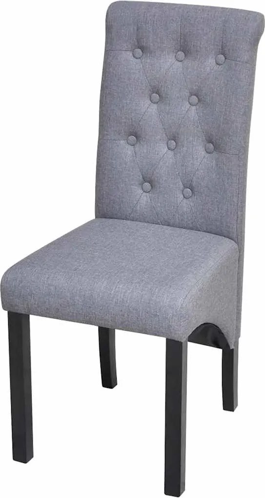 Jídelní židle 6 ks světle šedé textil 272246