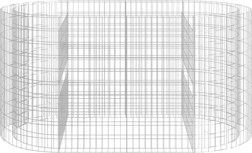 Gabionový vyvýšený záhon pozinkované železo 200 x 100 x 100 cm 152045