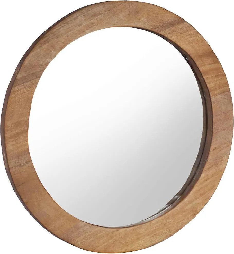 Nástěnné zrcadlo 60 cm teak kulaté 288806